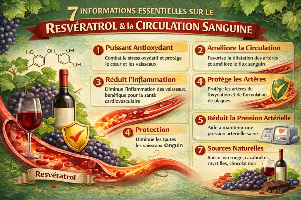 7 informations essentielles sur le resvératrol et la circulation sanguine